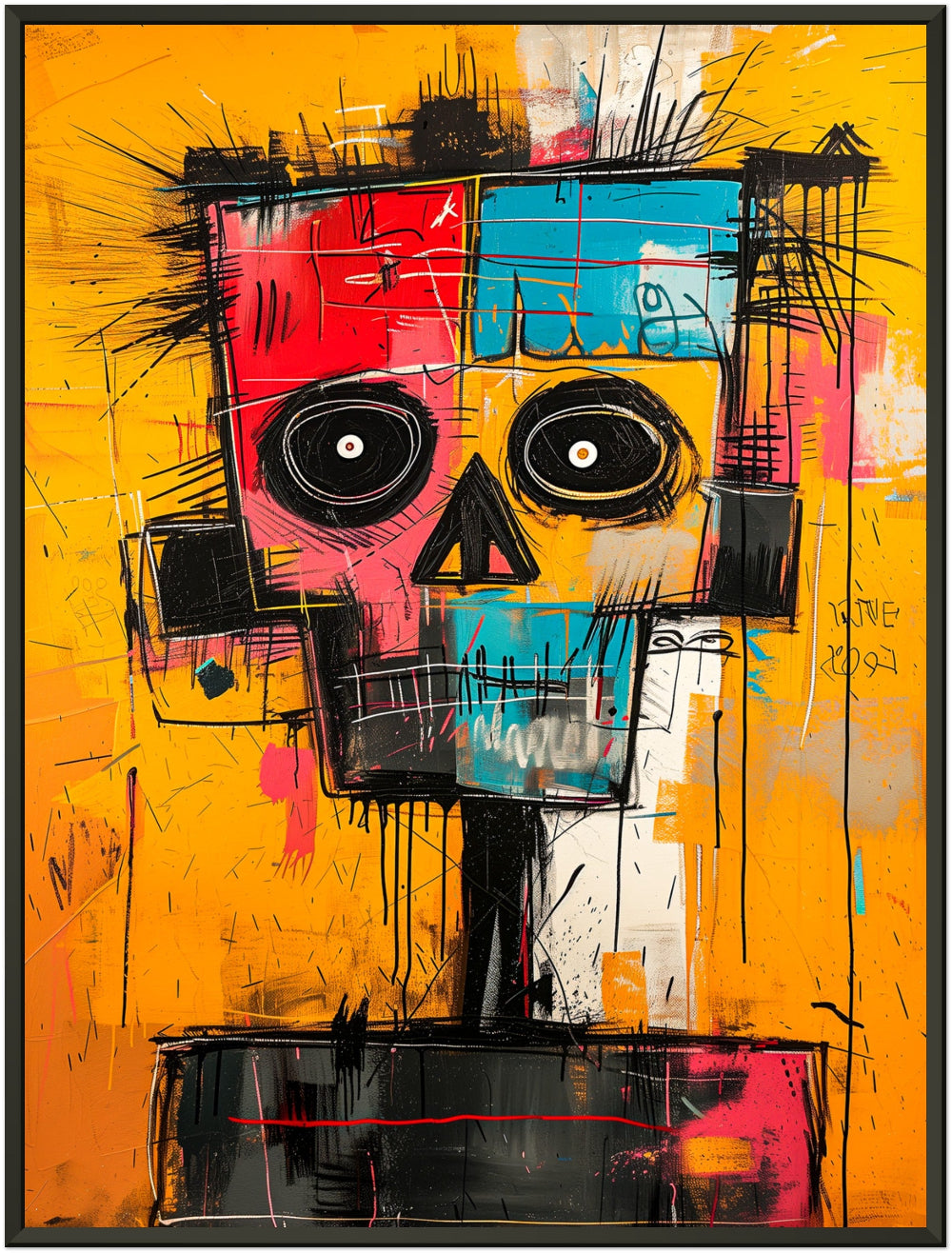 Living in Shapes - Abstract Geometric Skull Art Poster – AconaStudio