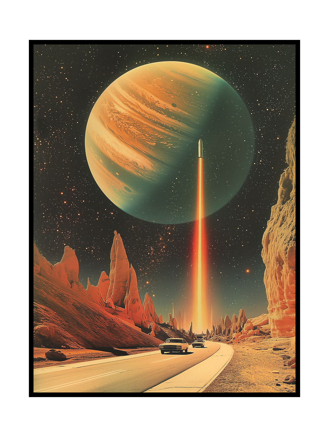 retro space artwork