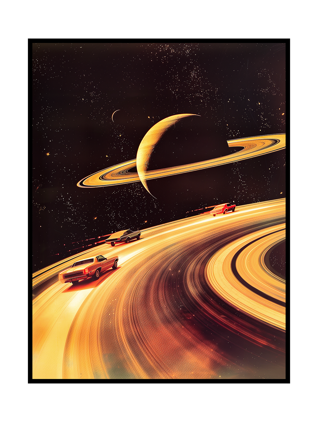 retro space illustrations